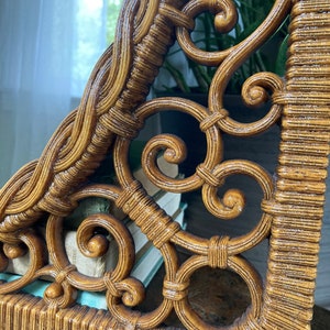 Faux Rattan Mirror - Etsy