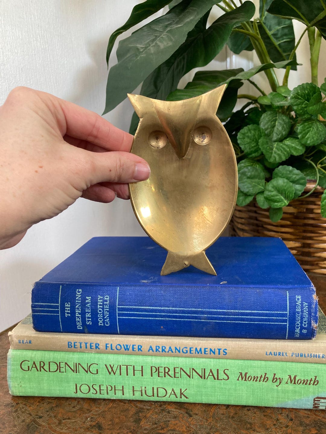 Mid Century Brass Owl Tray - Etsy