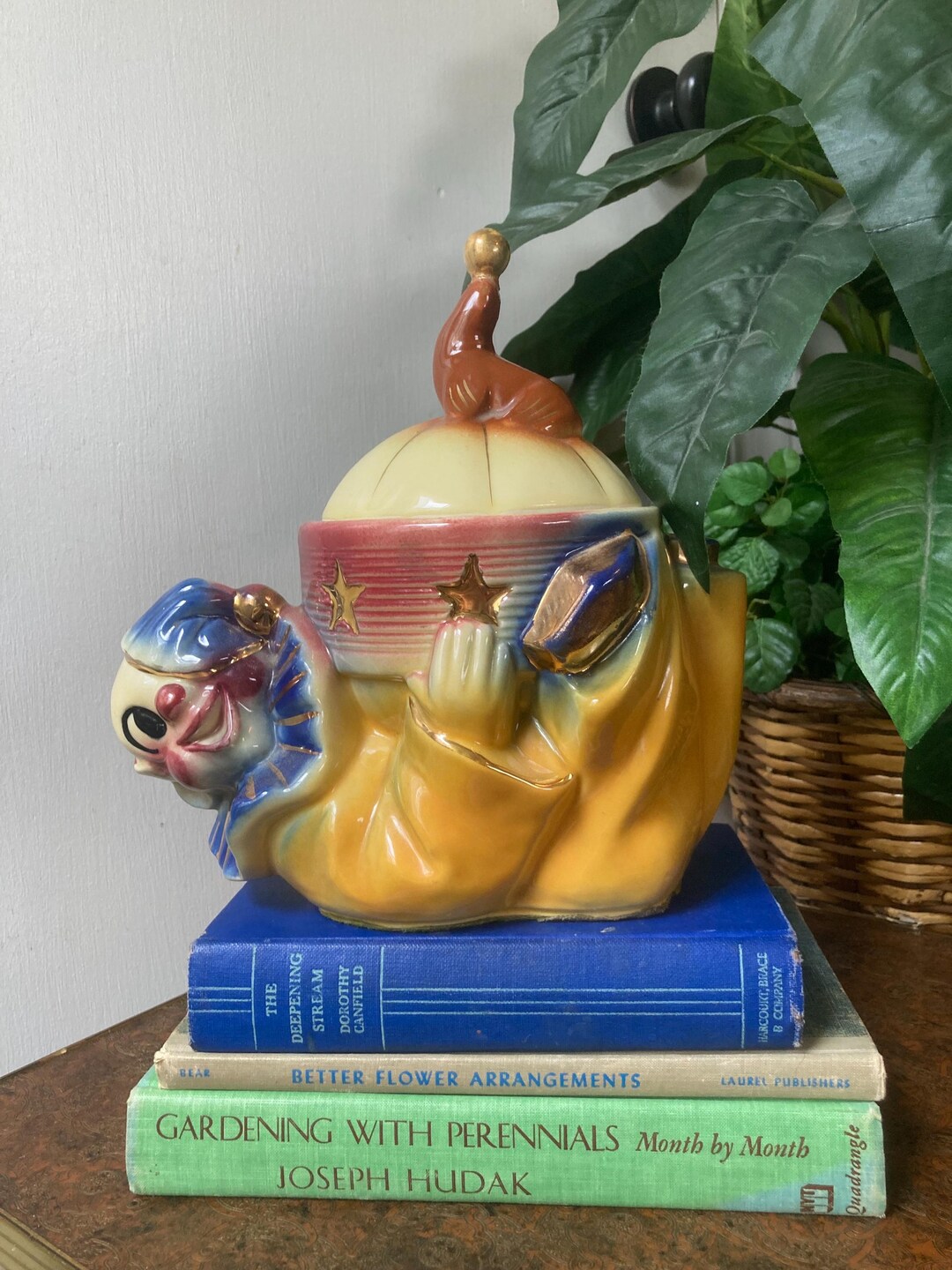 Shawnee Clown and Seal Cookie Jar as is Repaired - Etsy