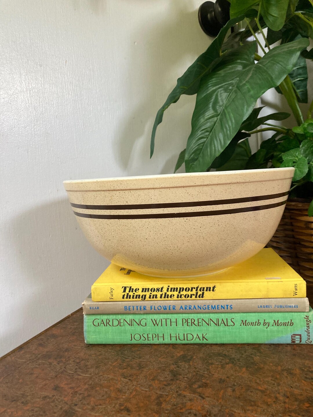 Pyrex Bowl Tan With Black Stripes - Etsy