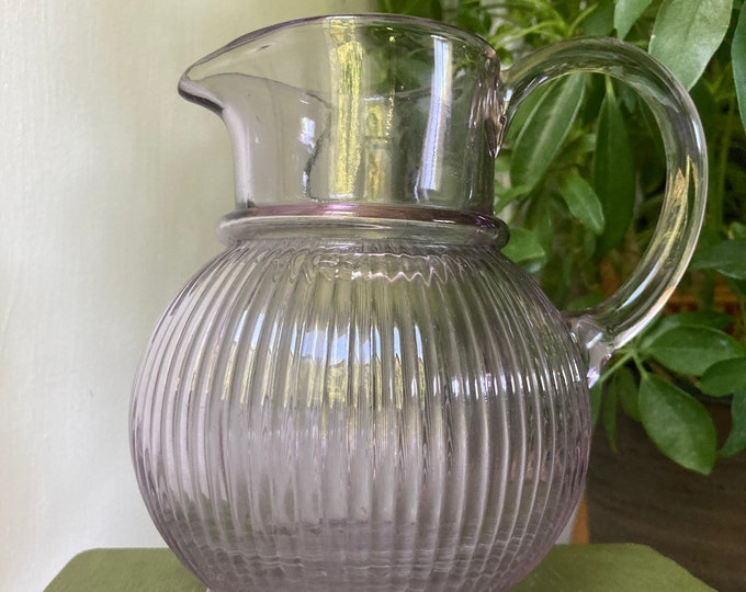 Lavender Glass Teleflora Pitcher - Etsy