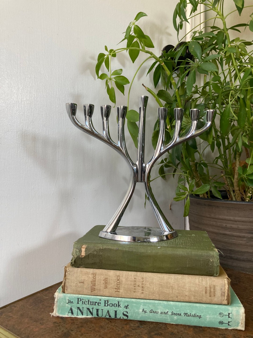 Silver Plastic Menorah - Etsy