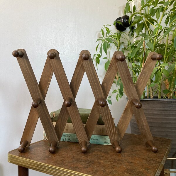 Wood Accordion Peg Rack - Etsy