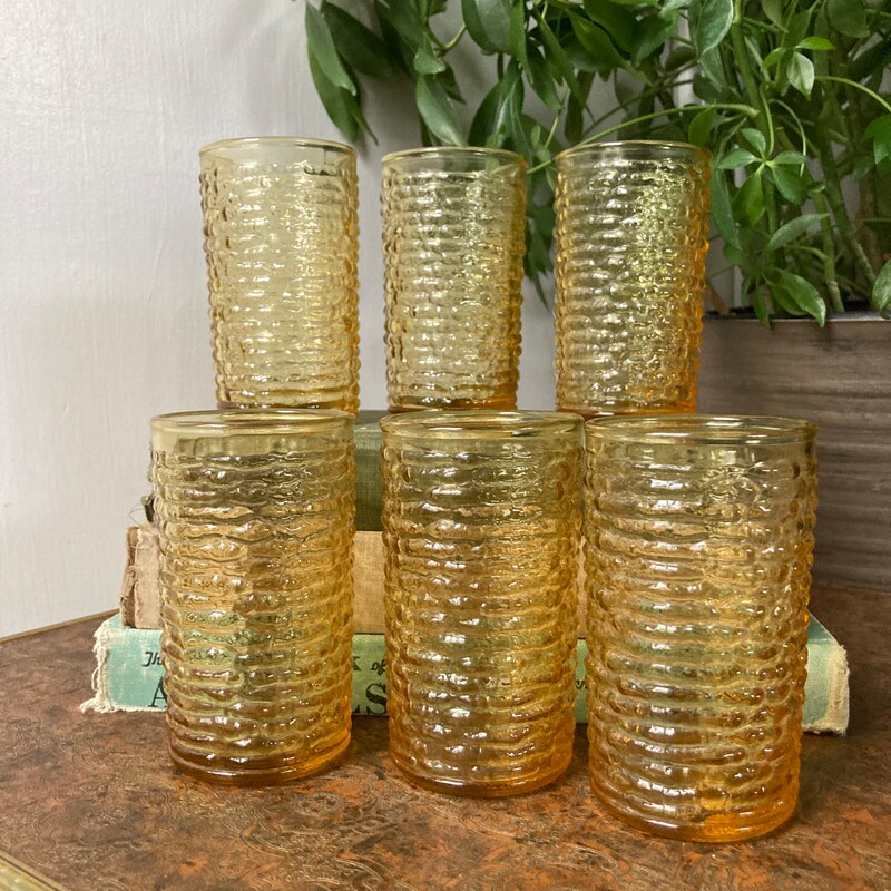 Amber Textured Glass - Etsy