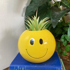 Yellow Smiley Planter - Etsy