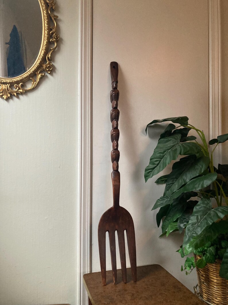Extra Large Wood Fork Kitchen Decor - Etsy