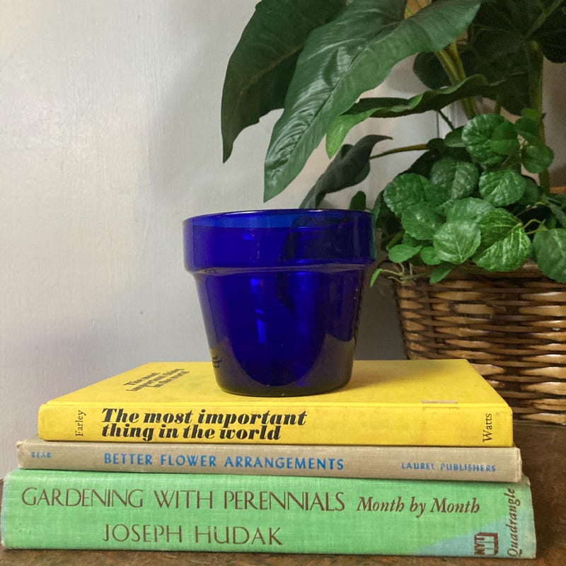 Cobalt Blue Garden Pot - Etsy