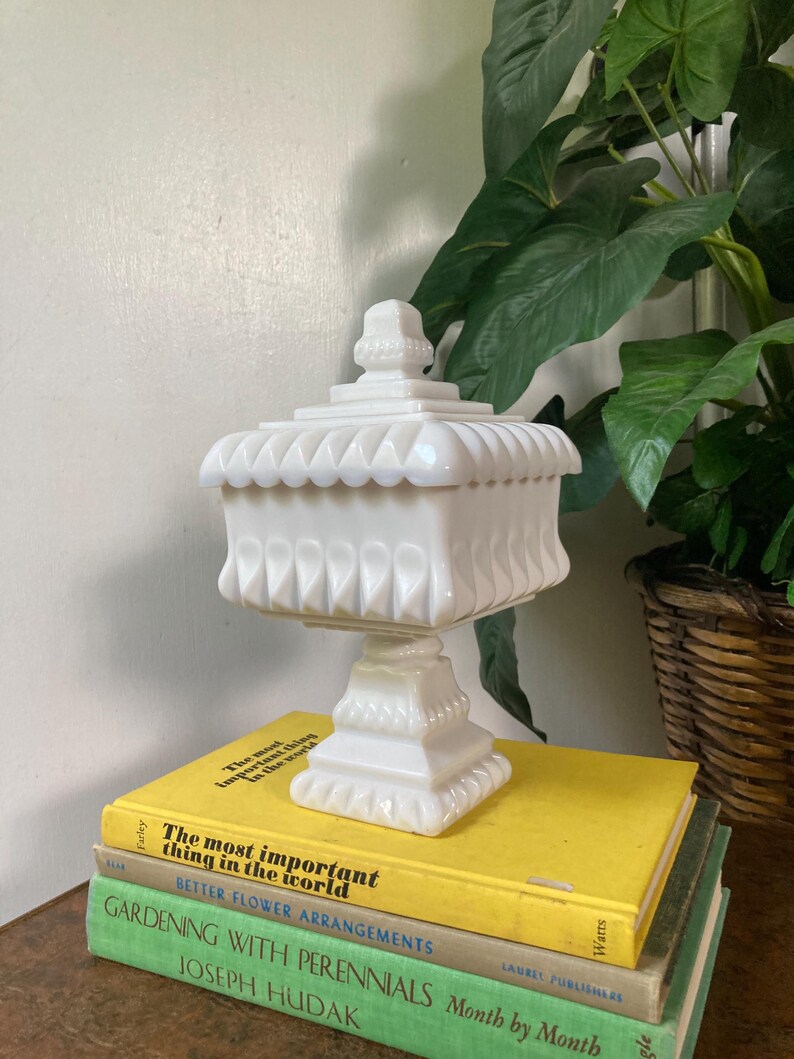 Milk Glass Candy Dish - Etsy