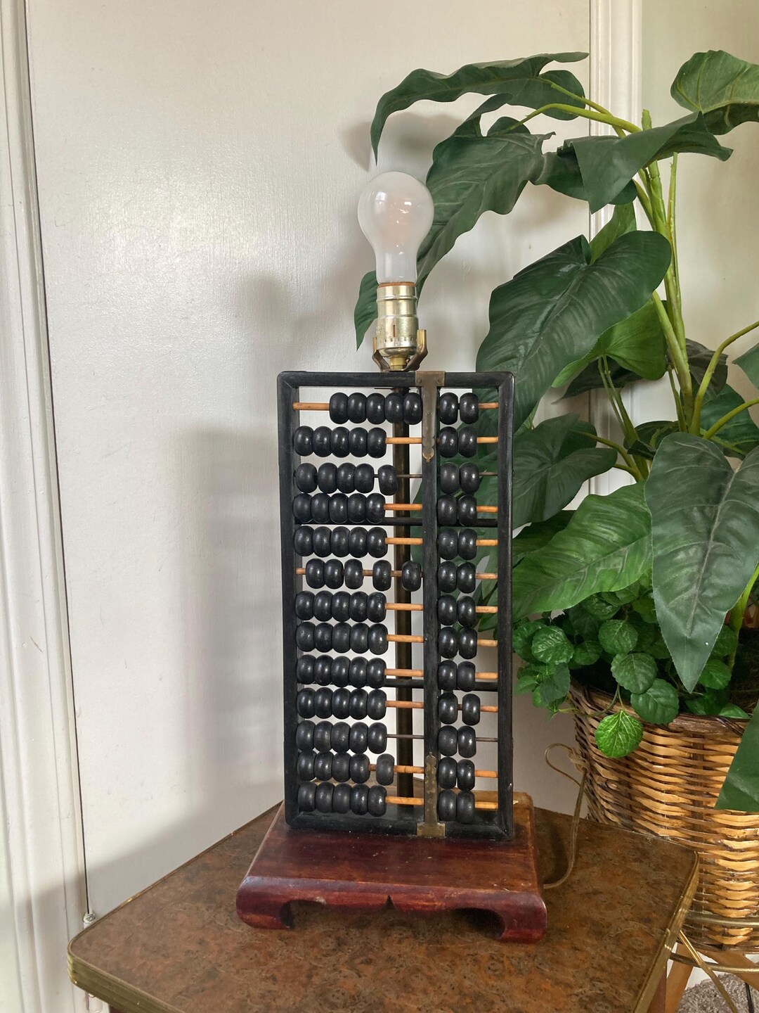 Wood Abacus Lamp - Etsy