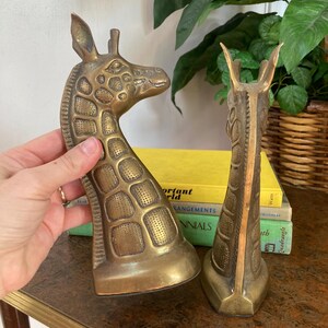 Brass Giraffe Bookends - Etsy