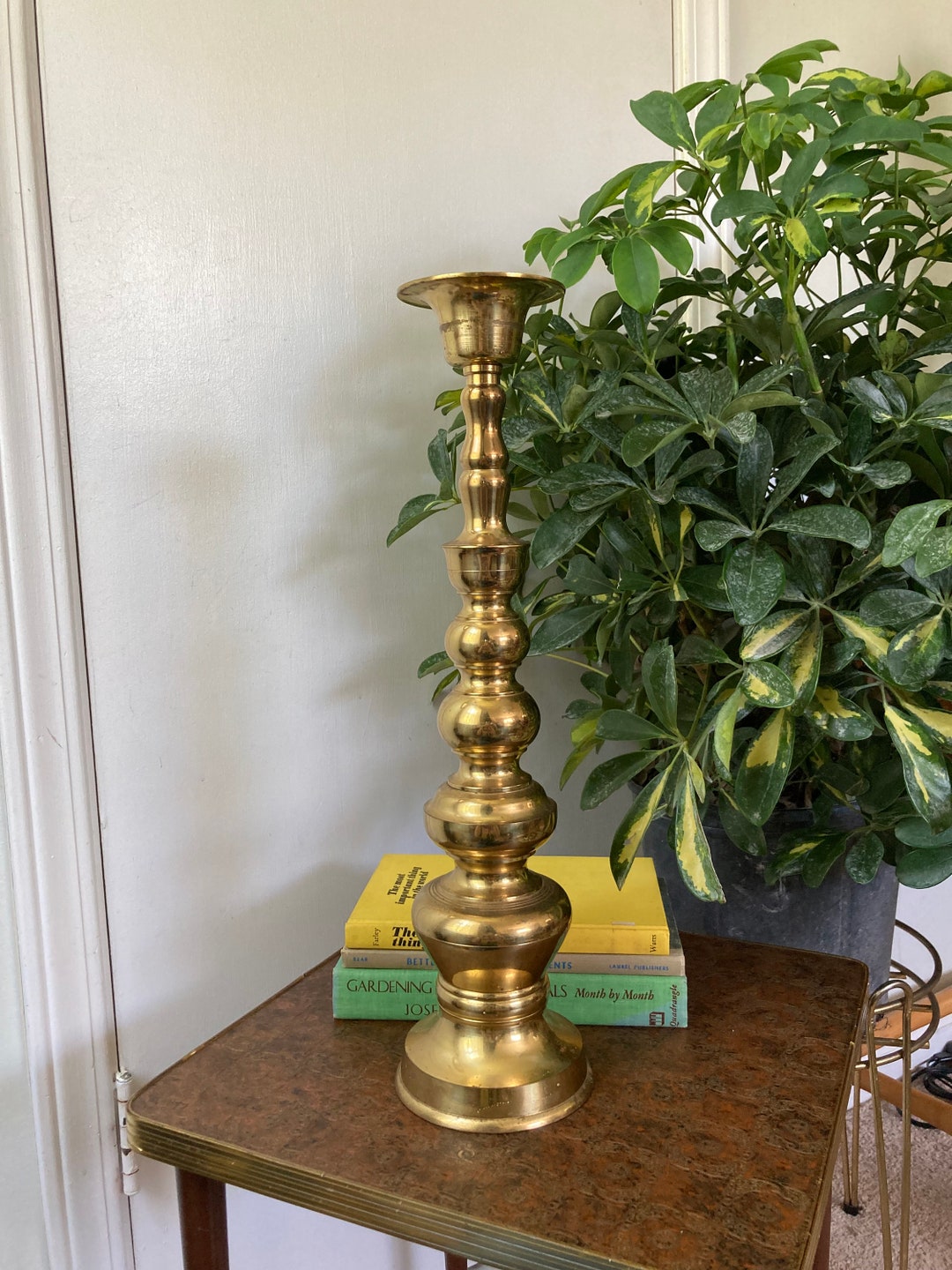 Tall Brass Waterfall Candle Holder. C - Etsy