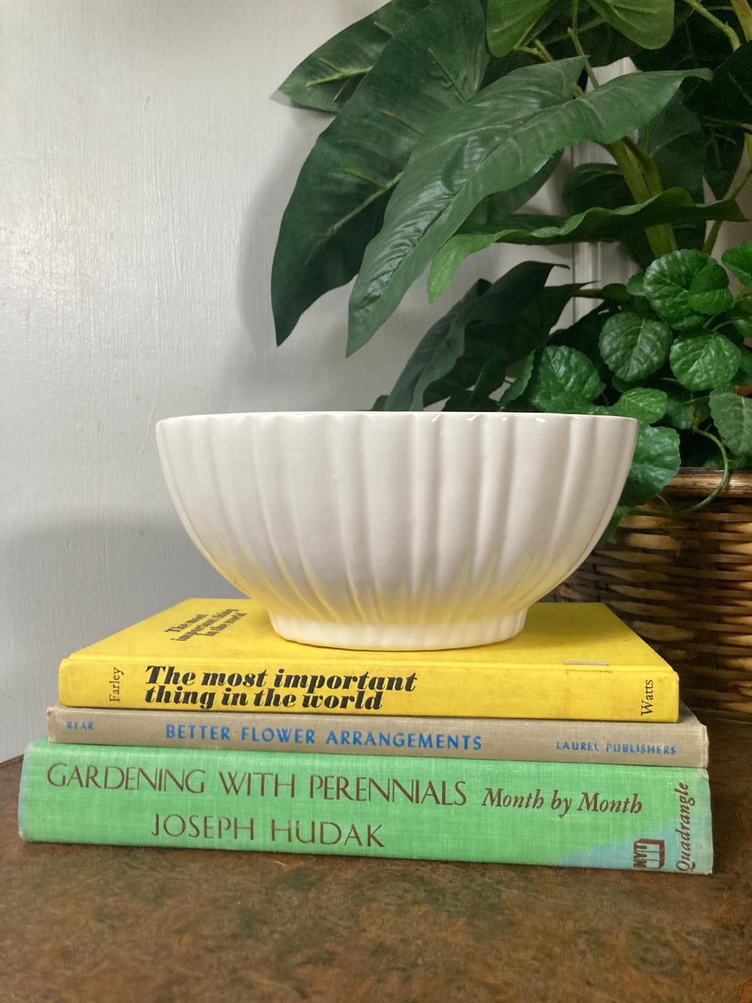 White Oval Haeger Planter - Etsy