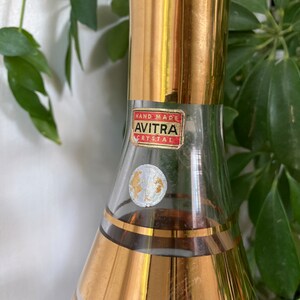 Avitra Crystal Decanter With Gold Stripes - Etsy