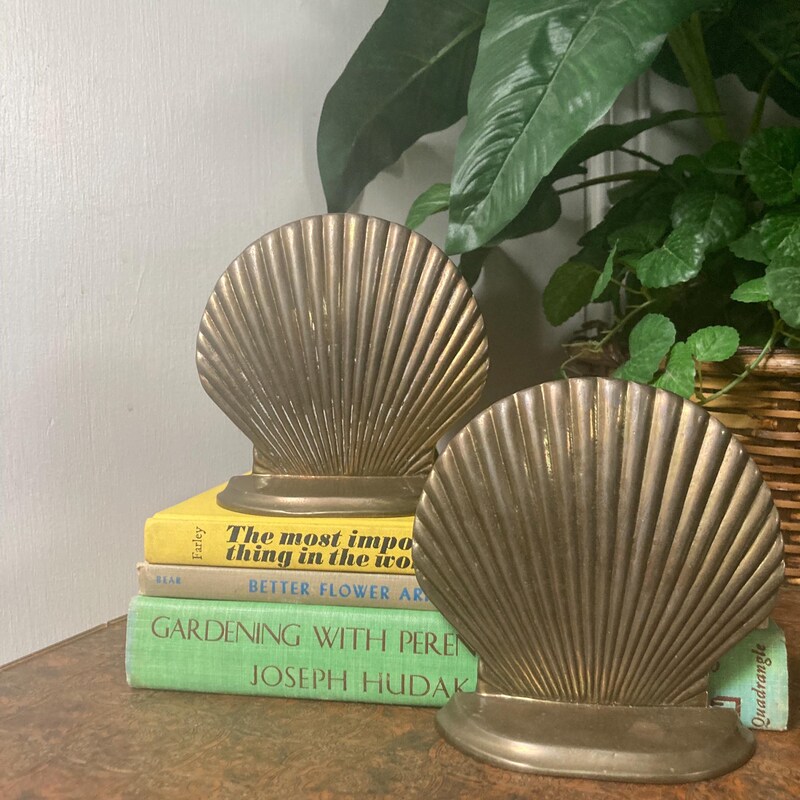 Brass Shell Bookends - Etsy