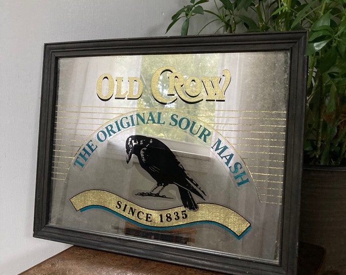 Vintage Old Crow Sour Mash Mirror - Etsy