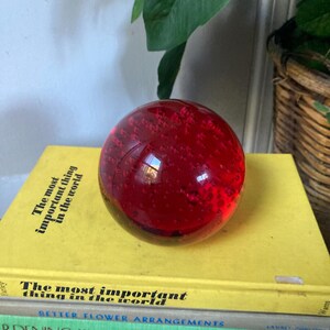 Red Glass Bubbles Paperweight - Etsy