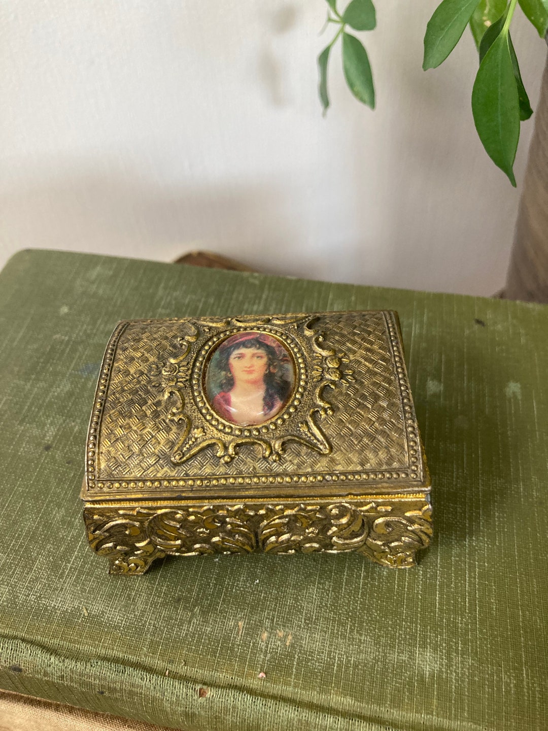 Ornate Gold Metal Box. M - Etsy