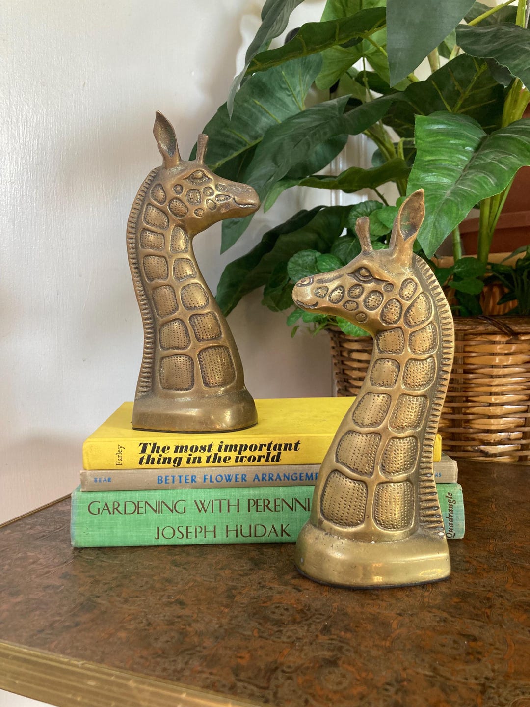 Brass Giraffe Bookends - Etsy