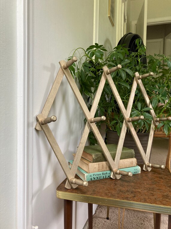 Home & Living Hooks & Fixtures Large wood accordion peg rack etna.com.pe