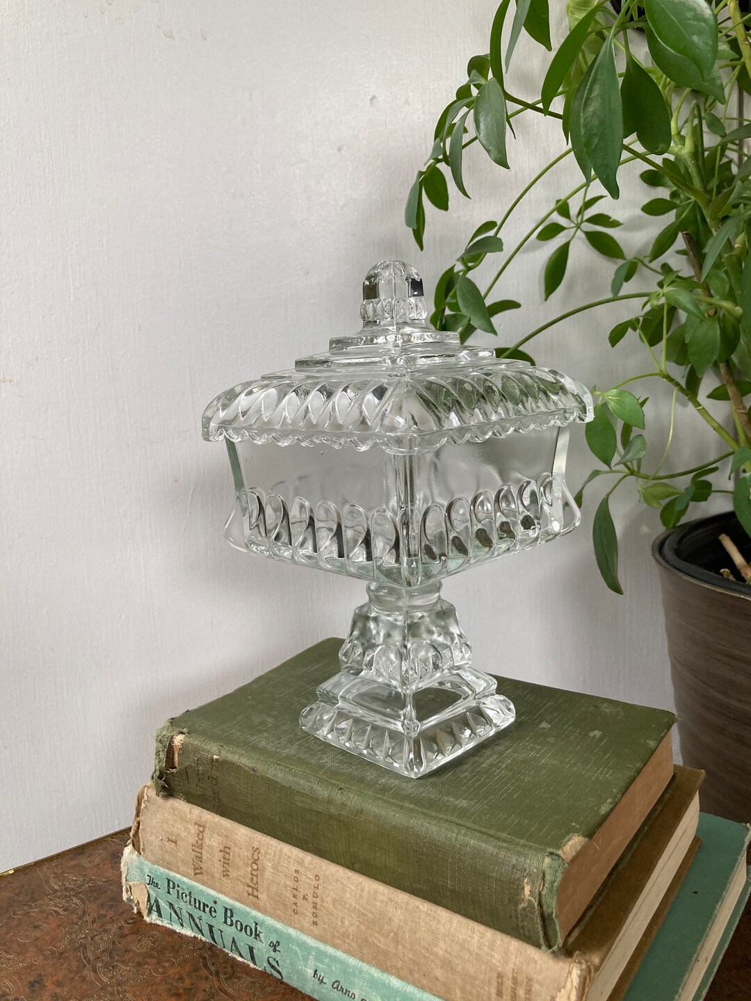 Clear Glass Candy Dish Vintage - Etsy