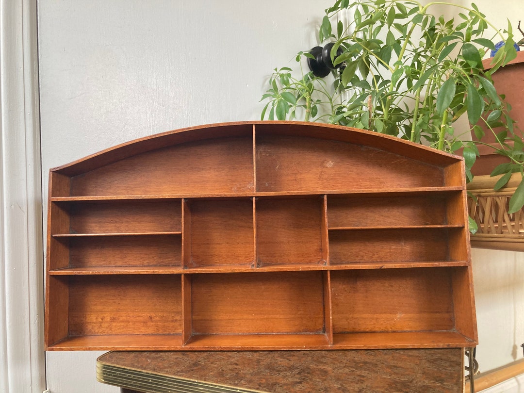 Wood Compartment Shelf With Arched Top - Etsy
