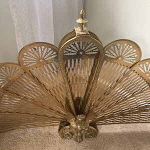 Brass Gargoyle Fireplace Screen - Etsy