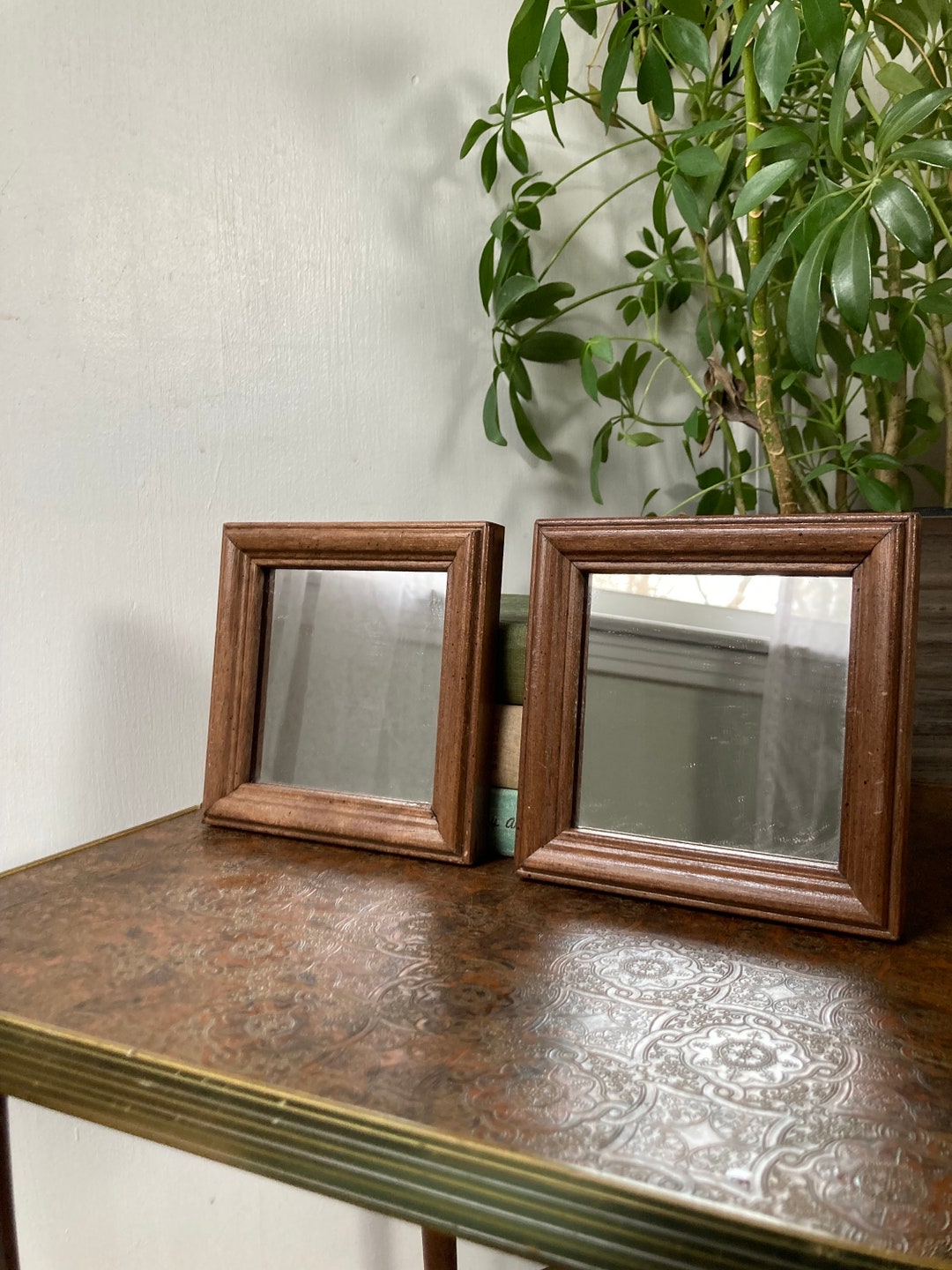 Pair of Small Square Mirrors - Etsy