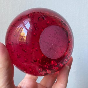 Red Glass Bubbles Paperweight - Etsy