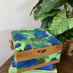 Vintage Fabric Covered Sewing Box - Etsy