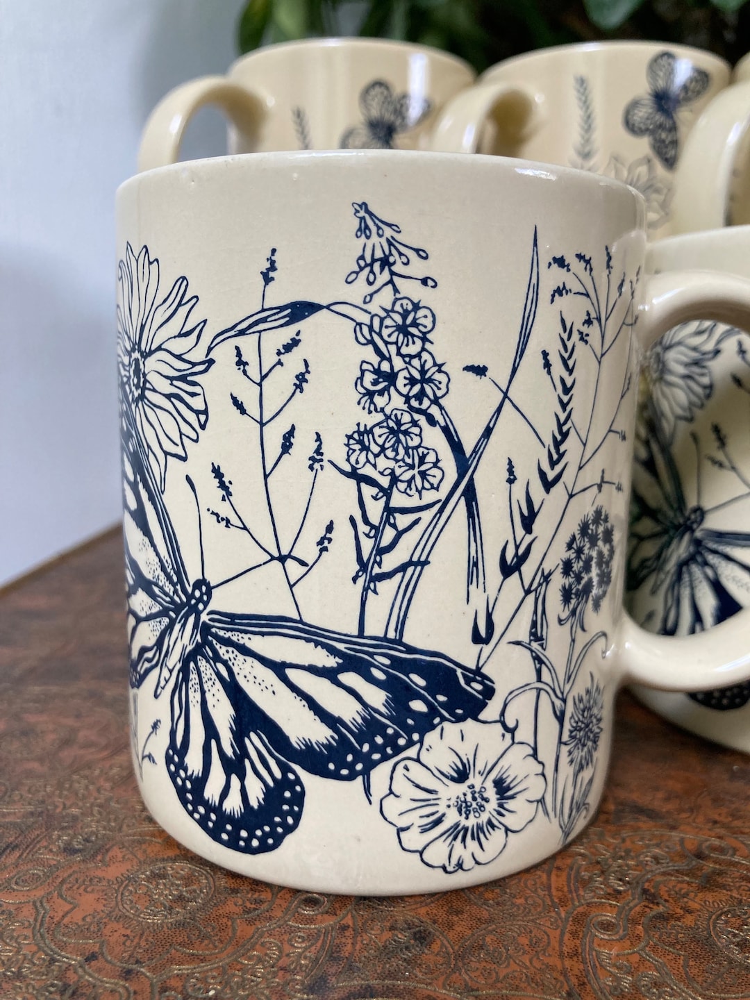 Six Butterfly Mugs Made in Japan - Etsy