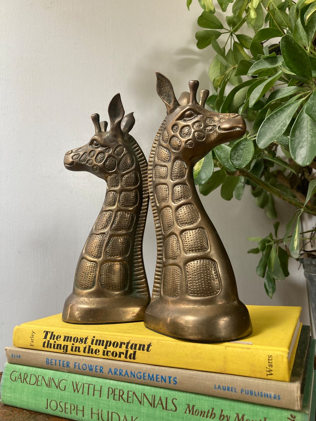 Brass Giraffe Bookends - Etsy