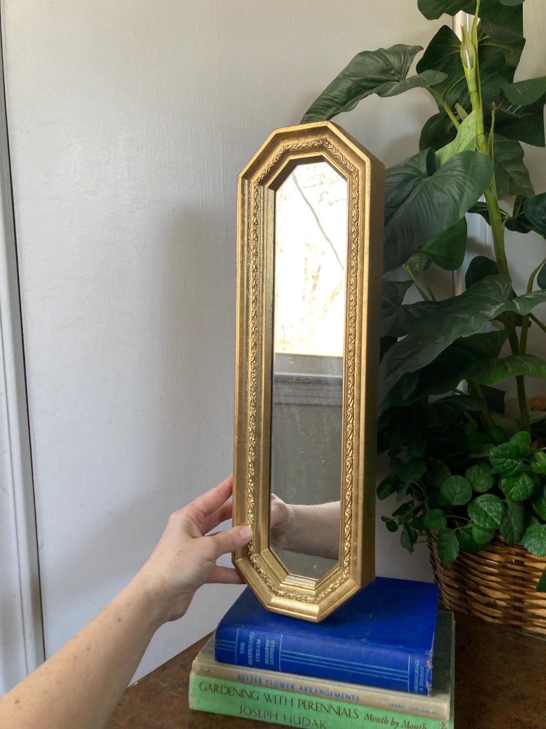 Gold Long Octagon Mirror - Etsy