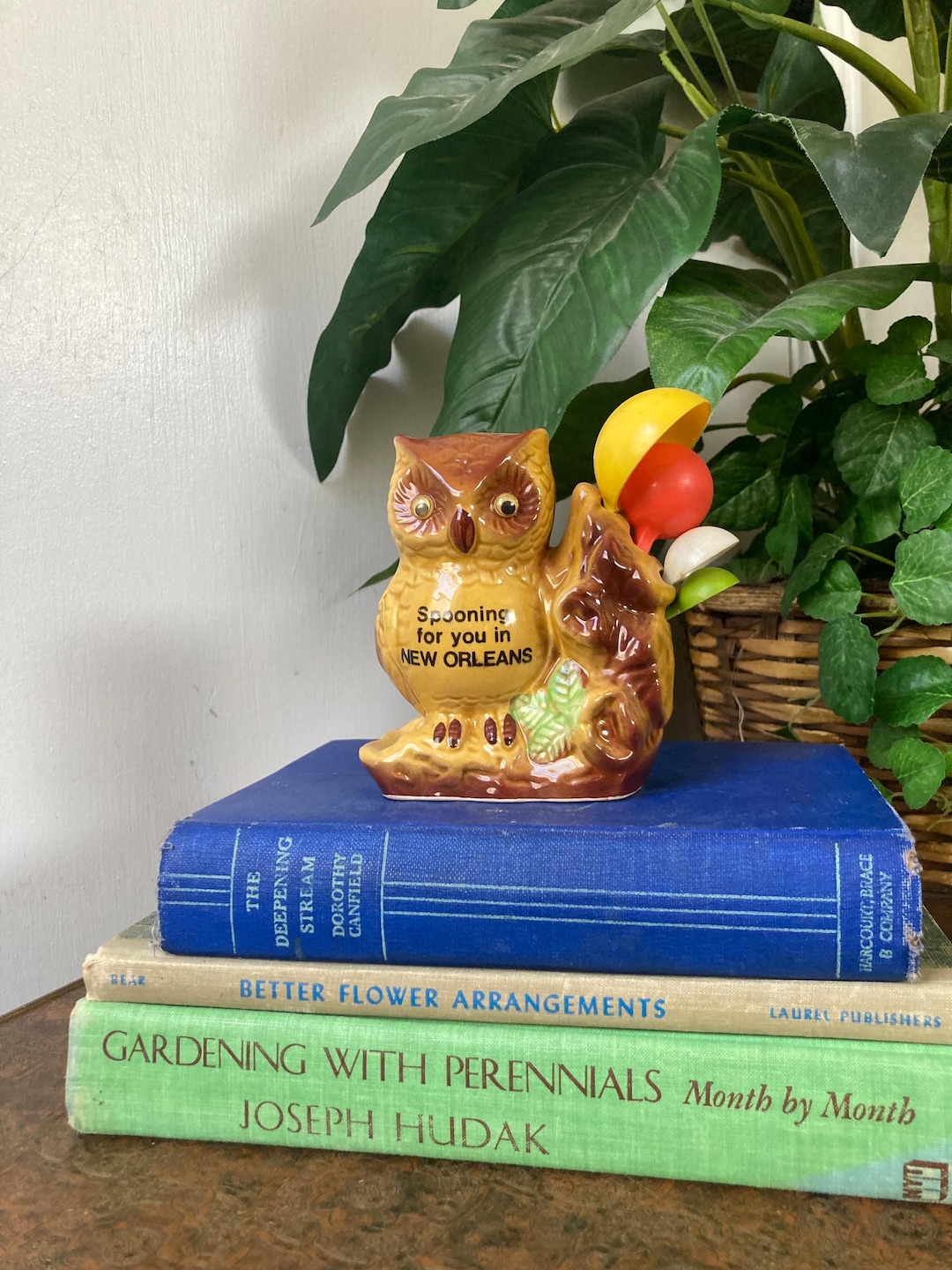 Ceramic Owl Measuring Spoon Holder New Orleans Souvenir - Etsy