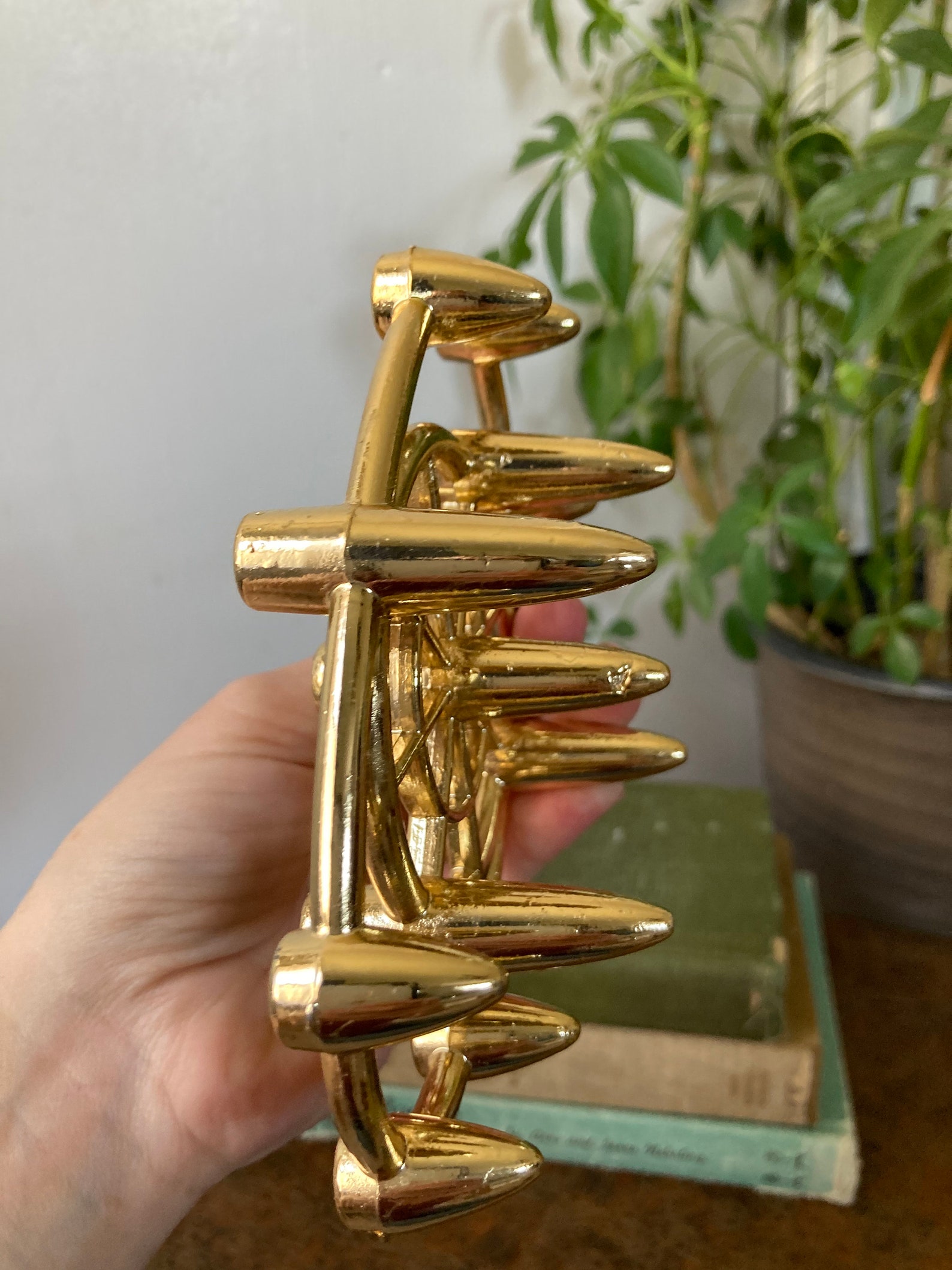 Gold Metal Atomic Candle Holder - Etsy