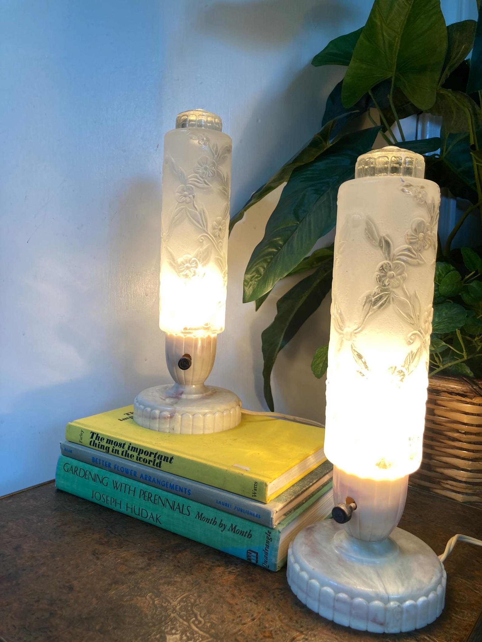 Skyscraper Lamps With Faux Marble Plastic Base - Etsy