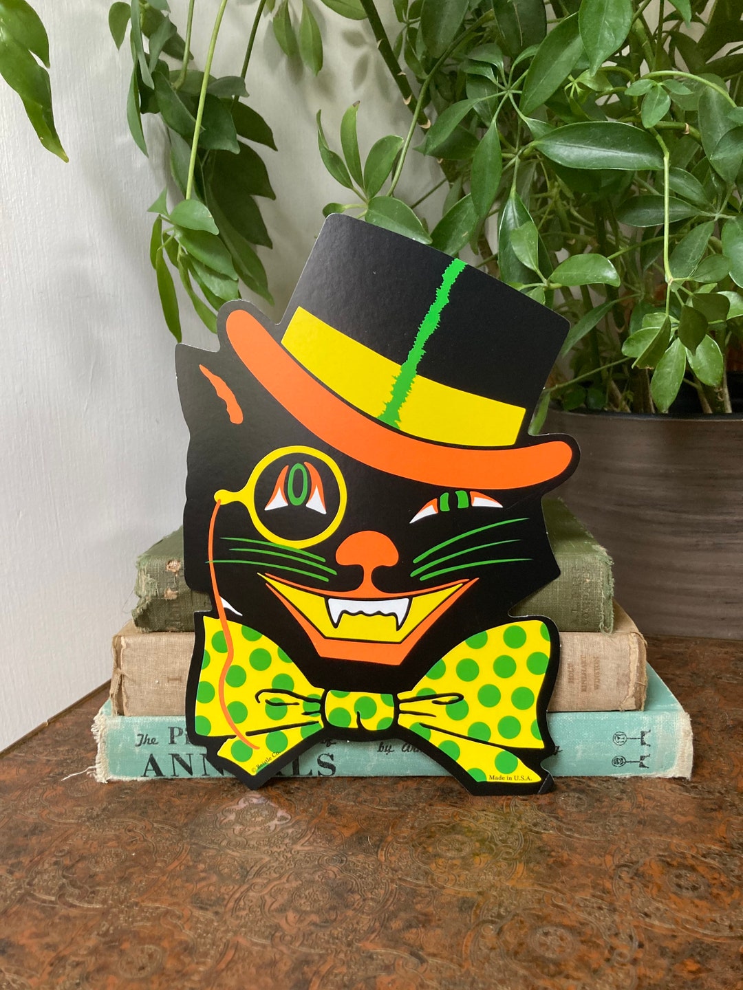 Beistle Halloween Cat Paper Decoration - Etsy