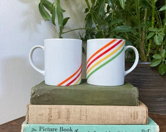 The Vivid Collection: Rainbow Striped Mug - Etsy