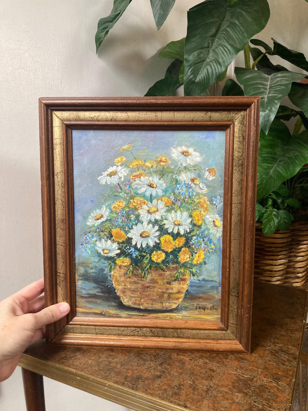 Vintage Daisy Painting - Etsy