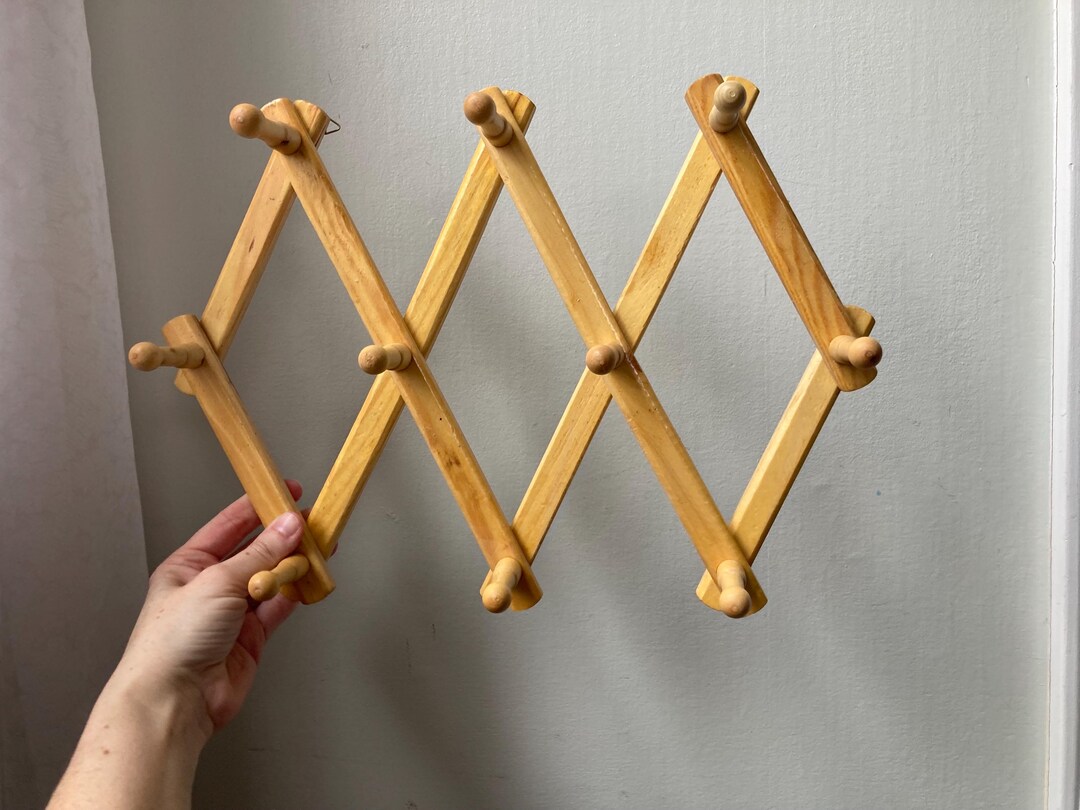 Wood Accordion Peg Rack - Etsy