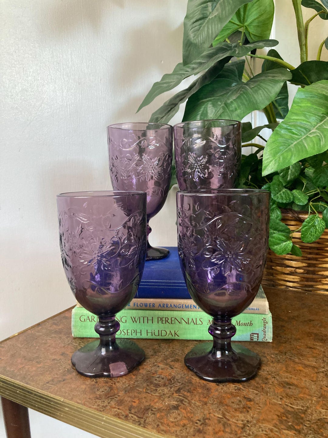 Amethyst Purple Princess House Crystal Glasses - Etsy