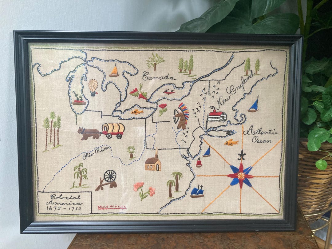 Colonial America Needlepoint - Etsy