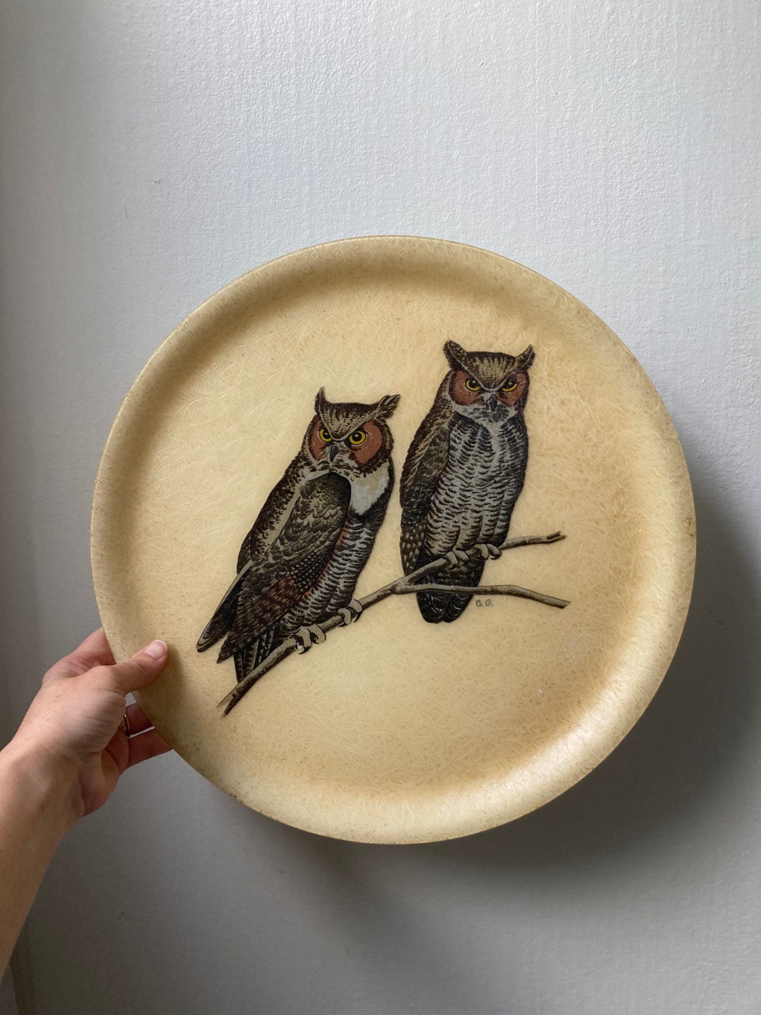 Vintage Owl Tray. B - Etsy