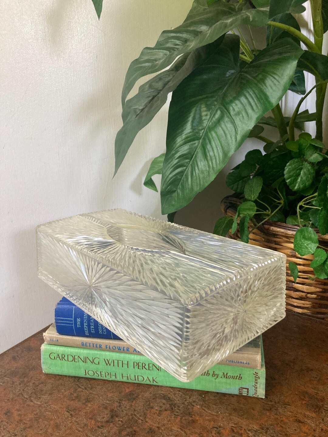 Vintage Clear Acrylic Tissue Box Cover - Etsy