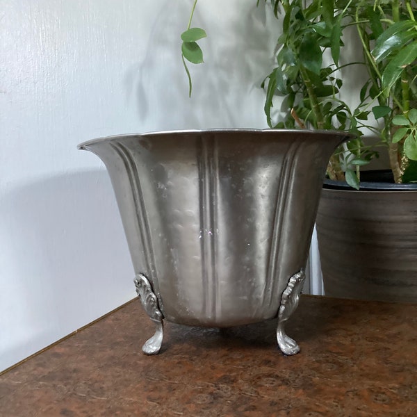 Silver Hanging Planter - Etsy