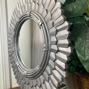 Silver Sunburst Mirror - Etsy