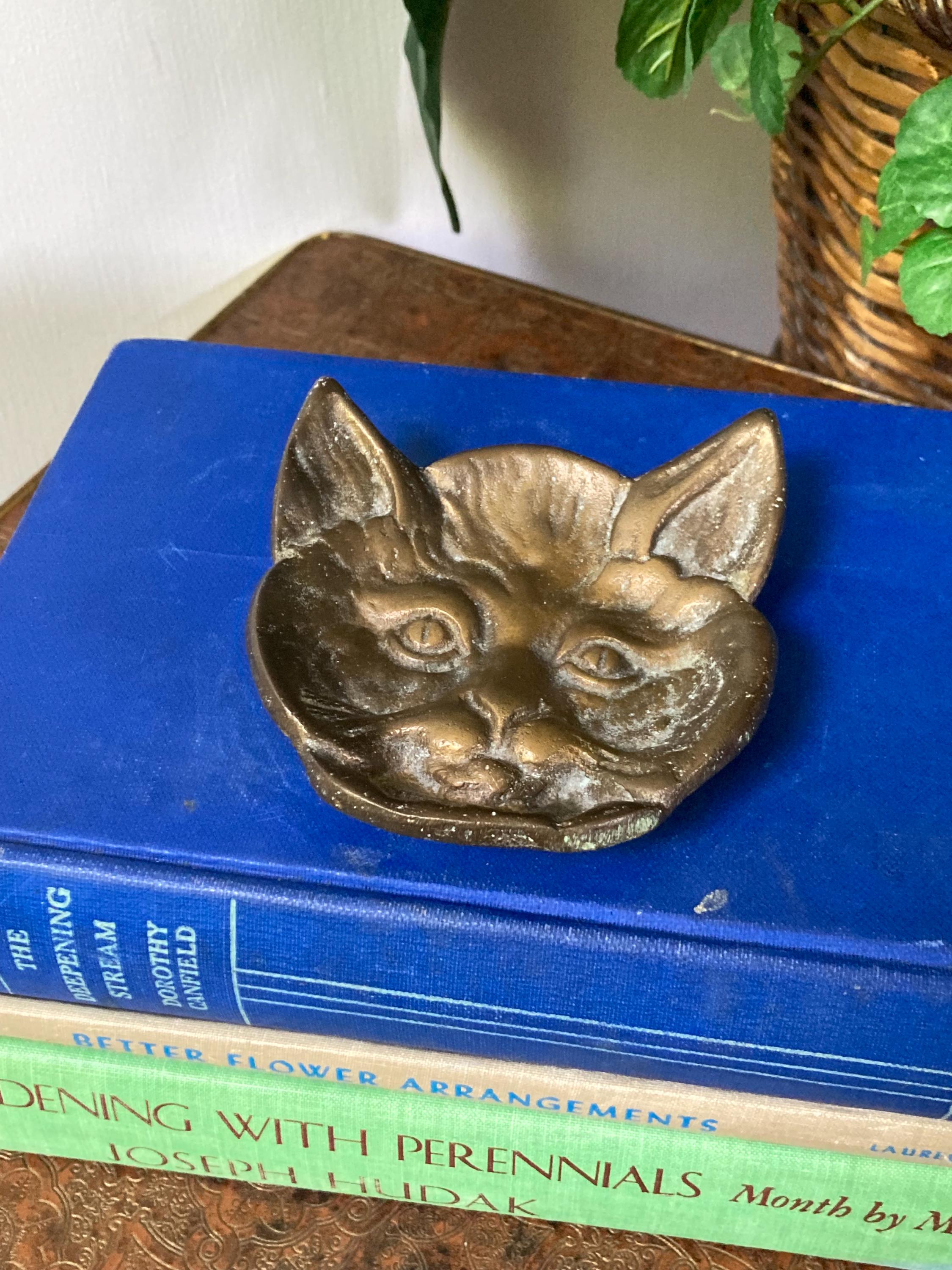 Brass Cat Face Tray - Etsy