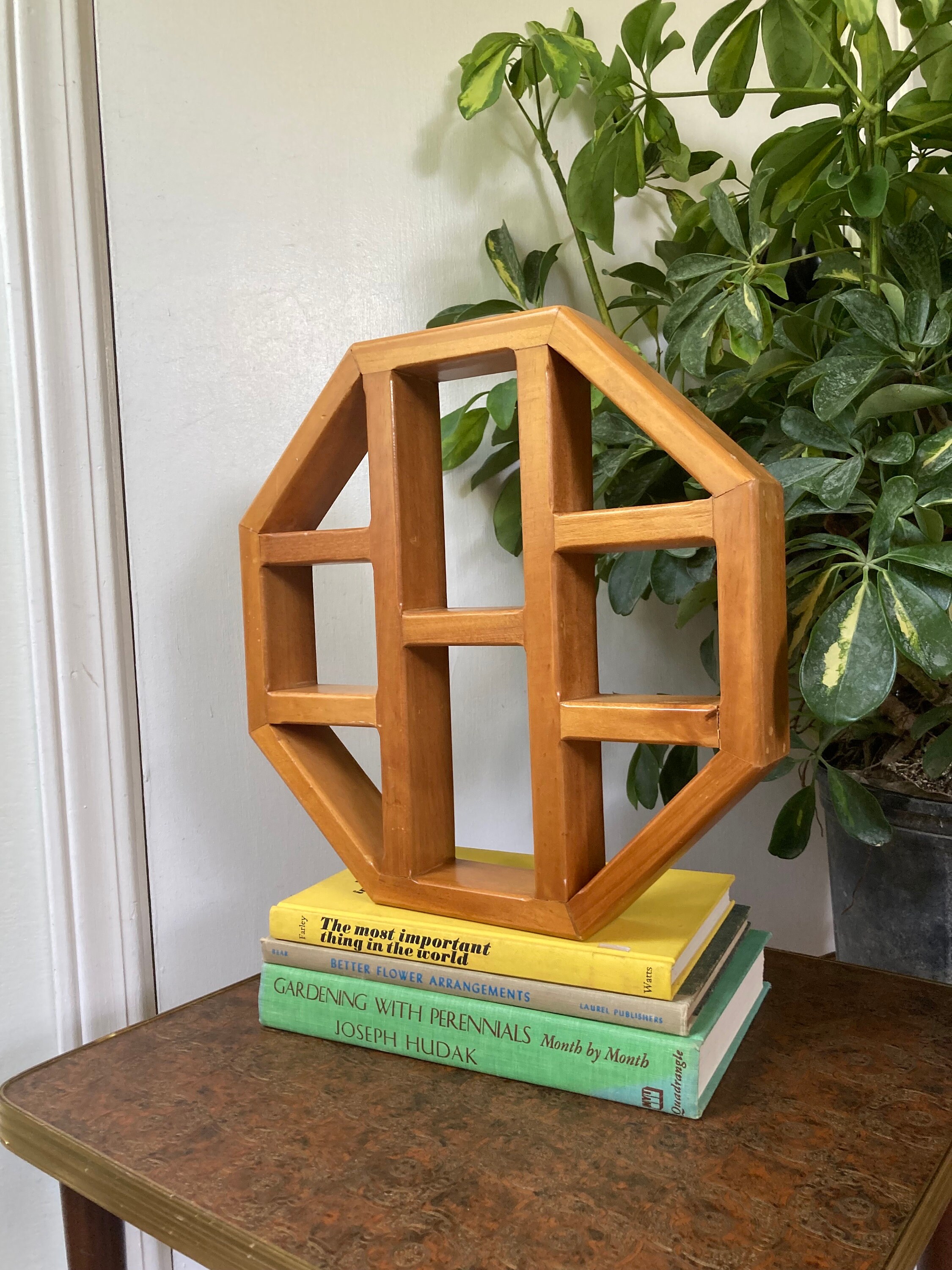Wood Octagon Shelf Etsy