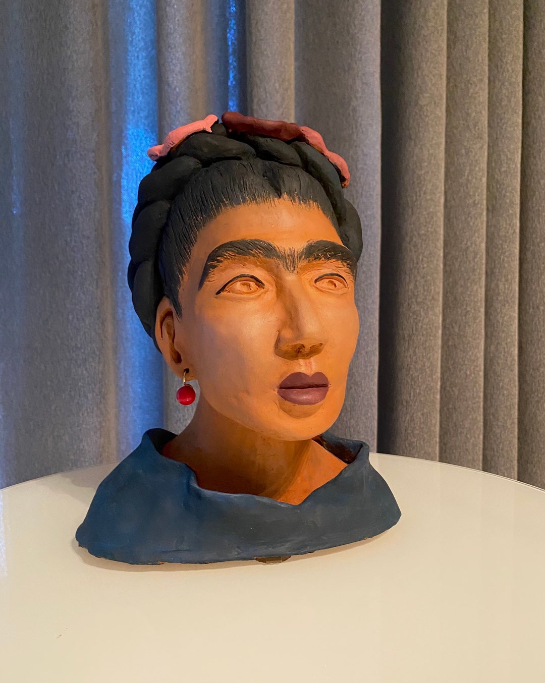 Frida Kahlo Bust Sculpture, Terracotta Clay Ceramic Portrait - Etsy UK