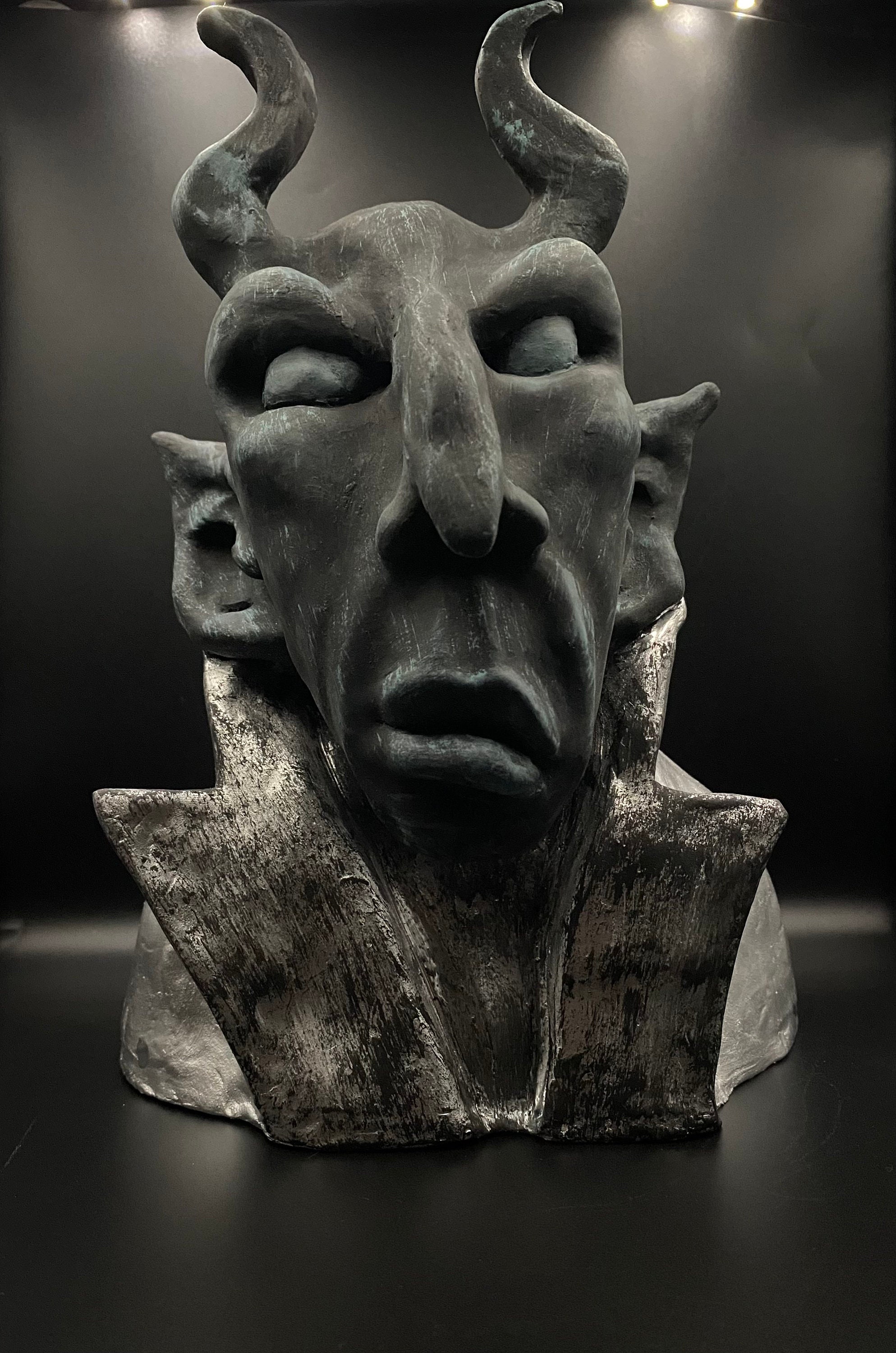 Dark Creature Bust Sculpture Terracotta Clay Ceramic Portrait - Etsy