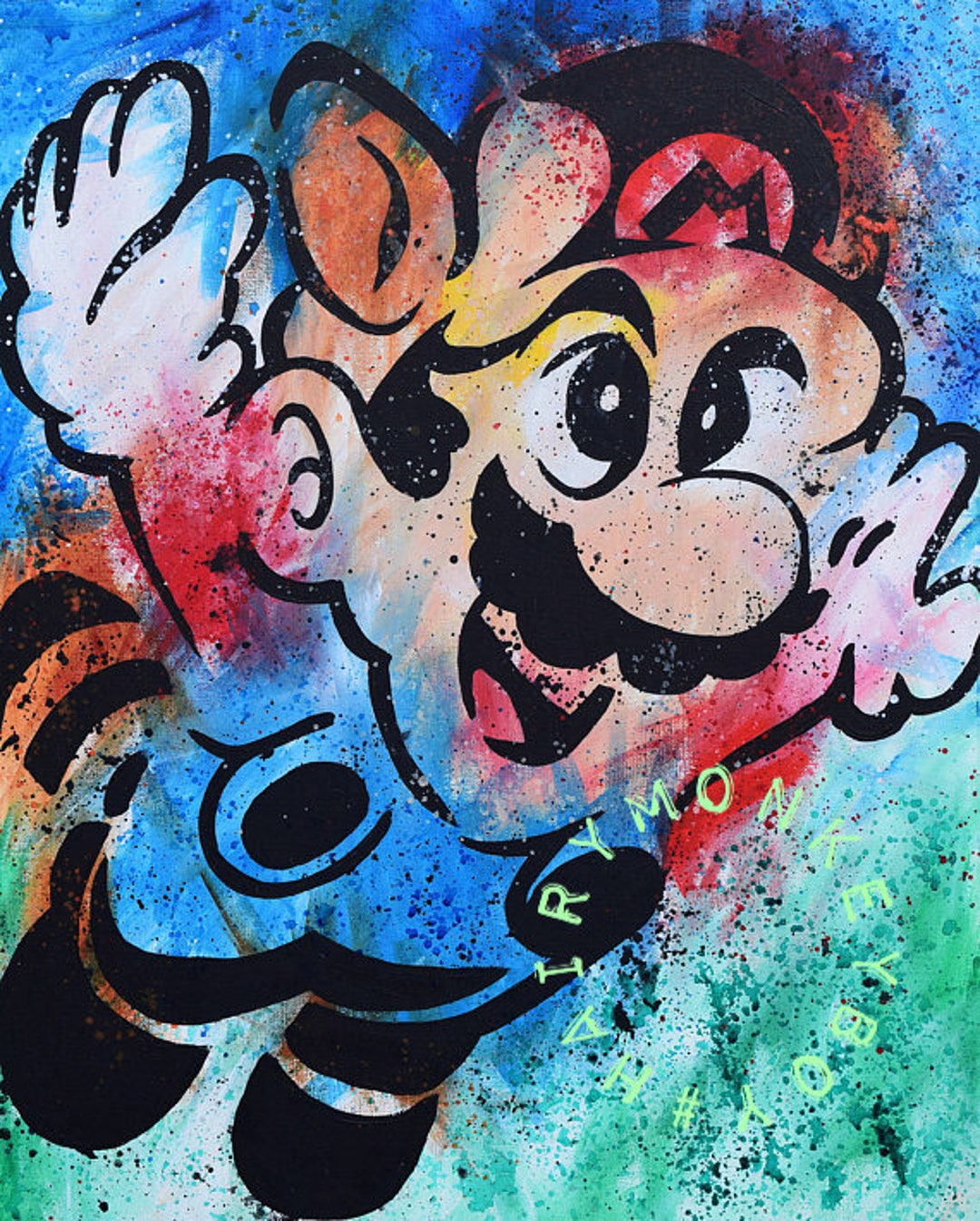 Mario Flying (print) - Etsy